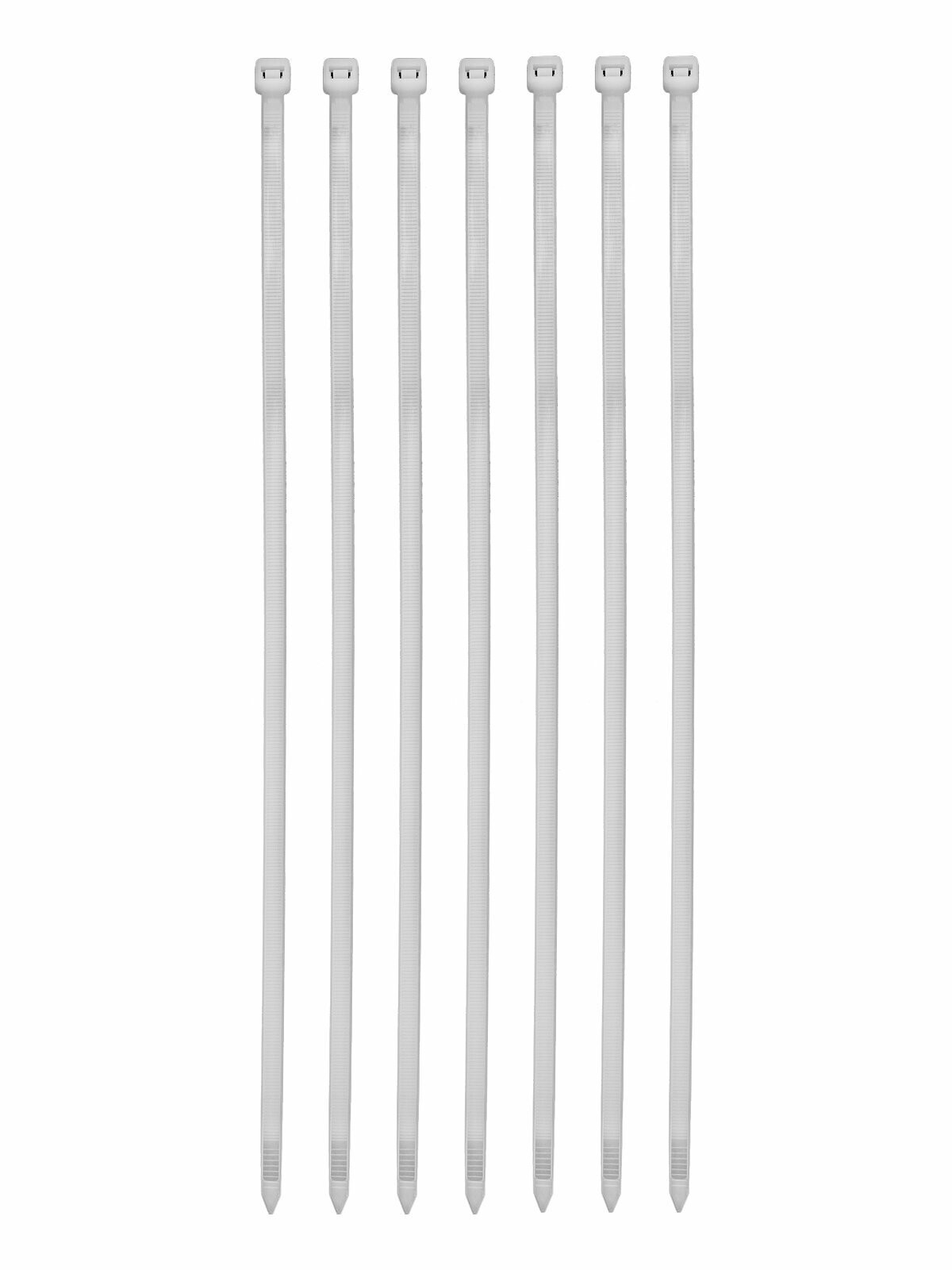 Хомуты Сибртех 400 х 8 мм, из прочного нейлона, белые, 50 шт 45582