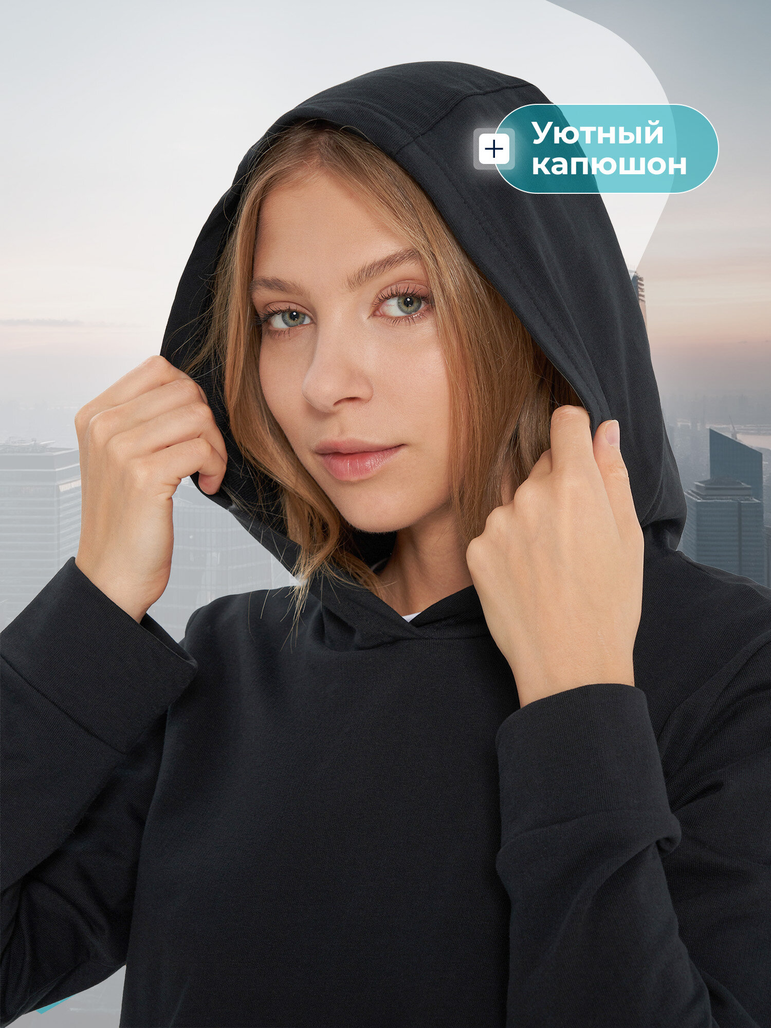 Худи MATRIX SPORT MSF Hooded knitted jumpers w/o zip, размер 44, , черный — фото 1