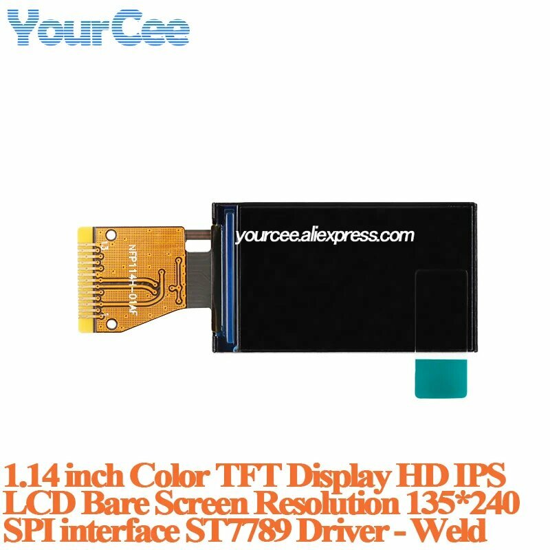 1.14" TFT LCD экран SPI ST7789, 135x240, Welded