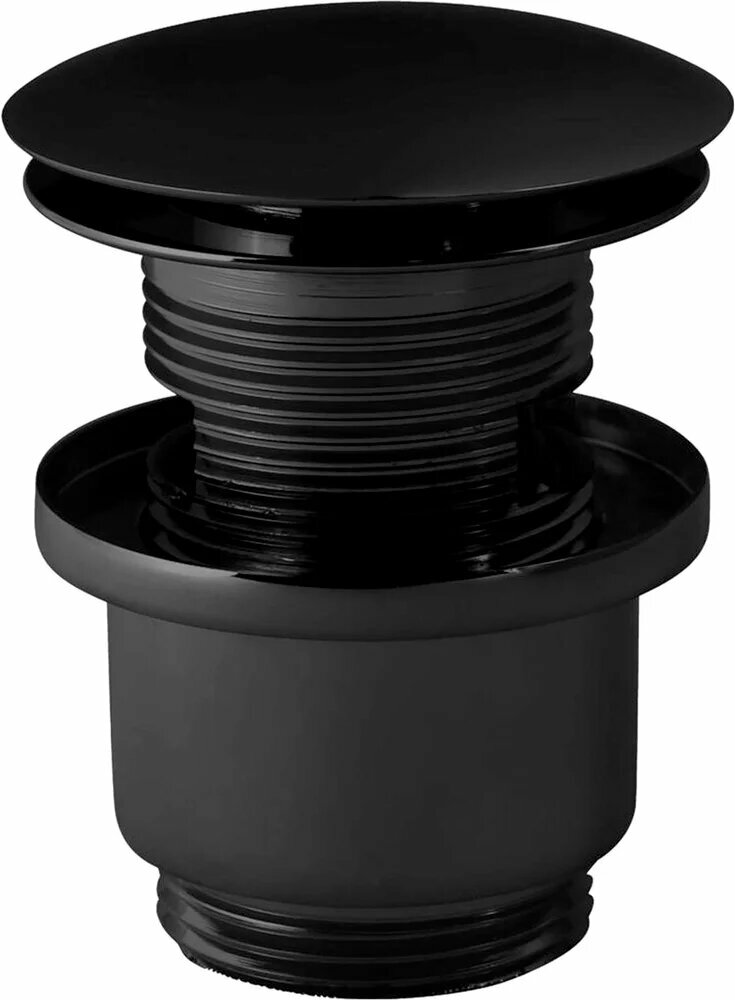 Донный клапан для раковины Paffoni ZSCA050NO черный, матовый, с системой клик-клак, латунный