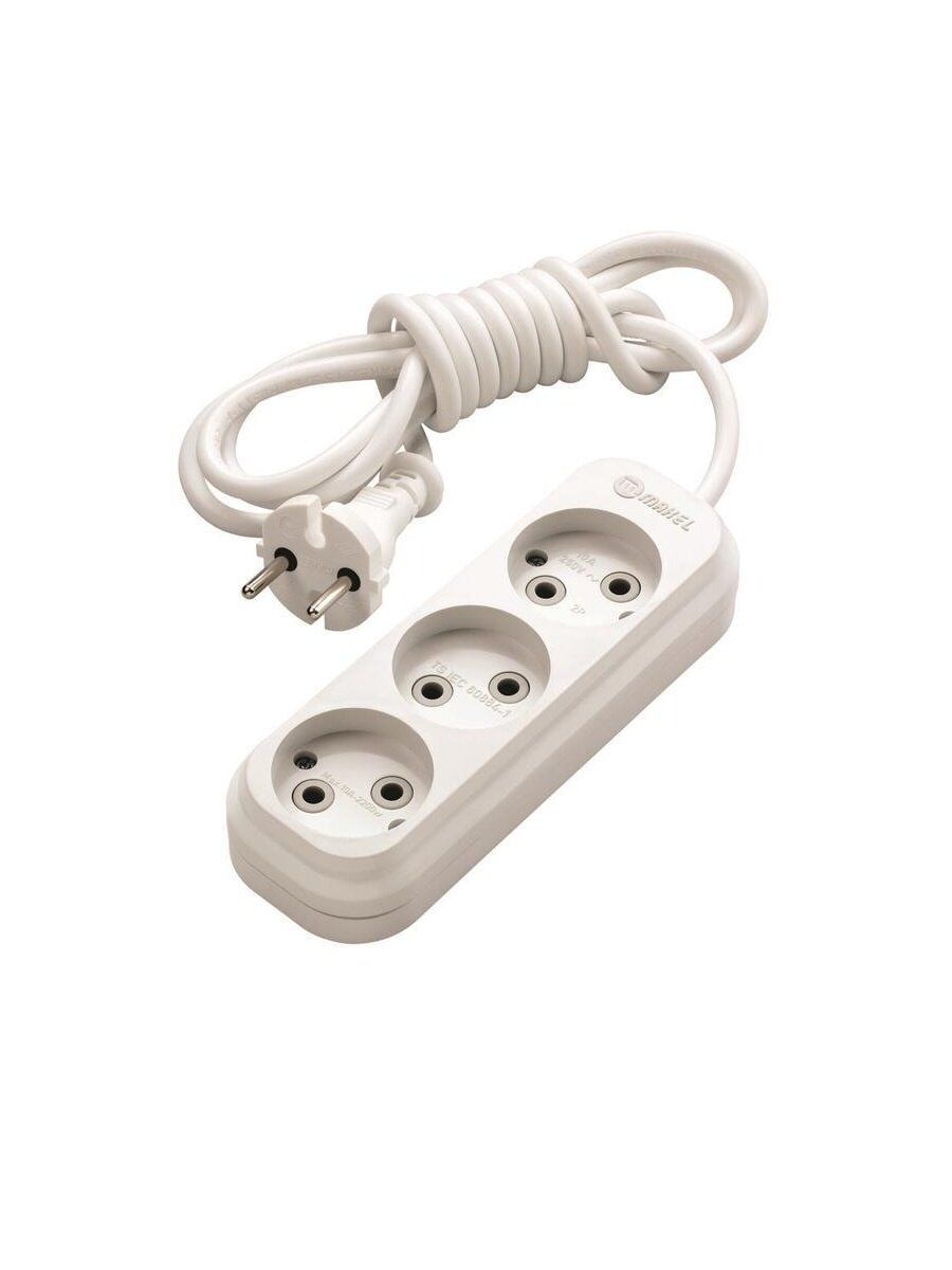 Удлинитель 3х10м без заземл. 10А IP20 Makel MGP128