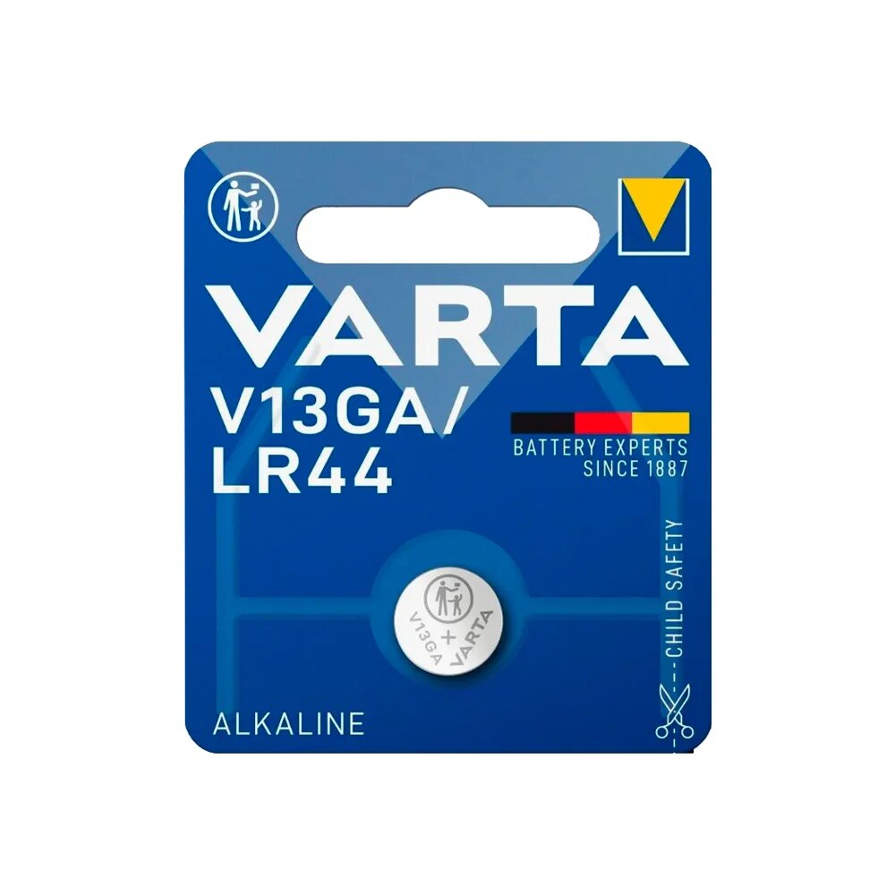 Батарейка Varta G13/LR1154/LR44/357A/A76, BL1, Alkaline, 1.5V 04276101401