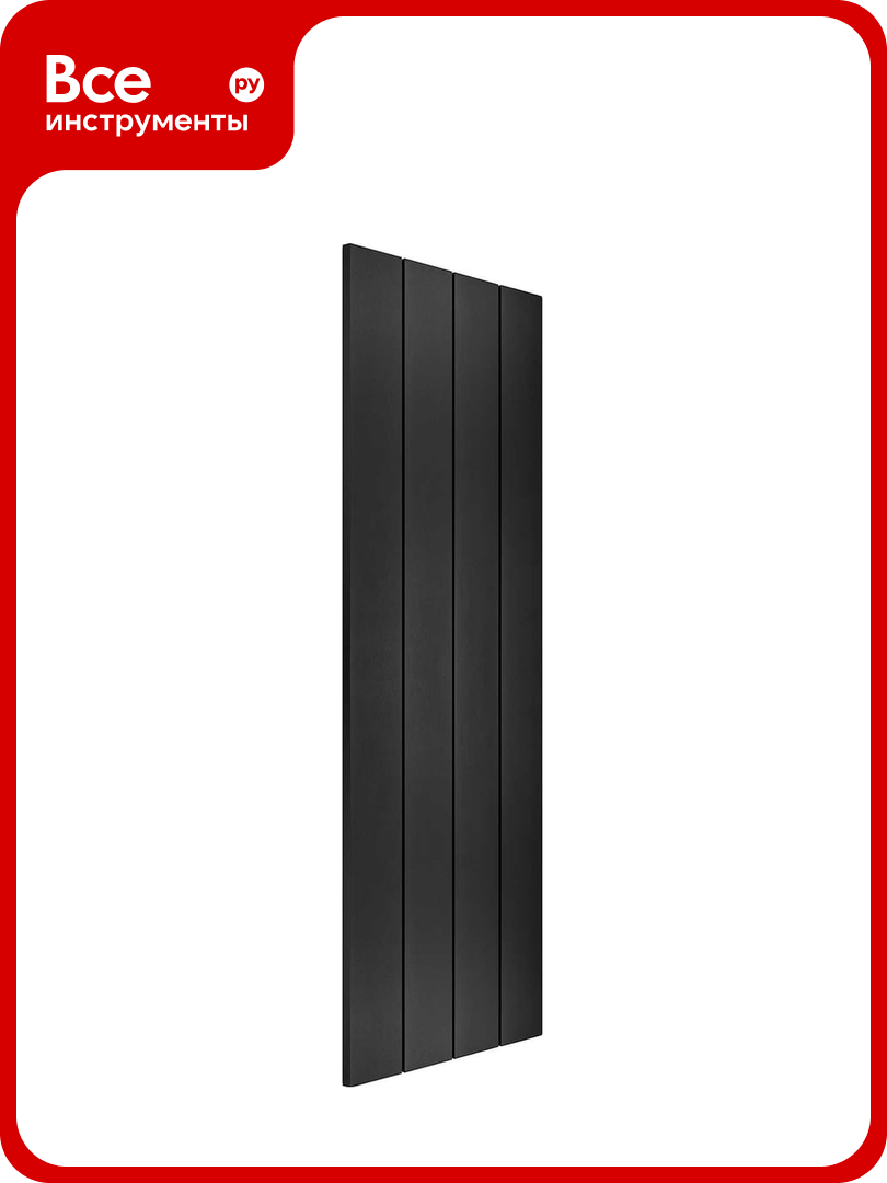 Секционный радиатор MIVARMO MA4-1750-9005, черный муар, 4 секции, для обогрева помещений