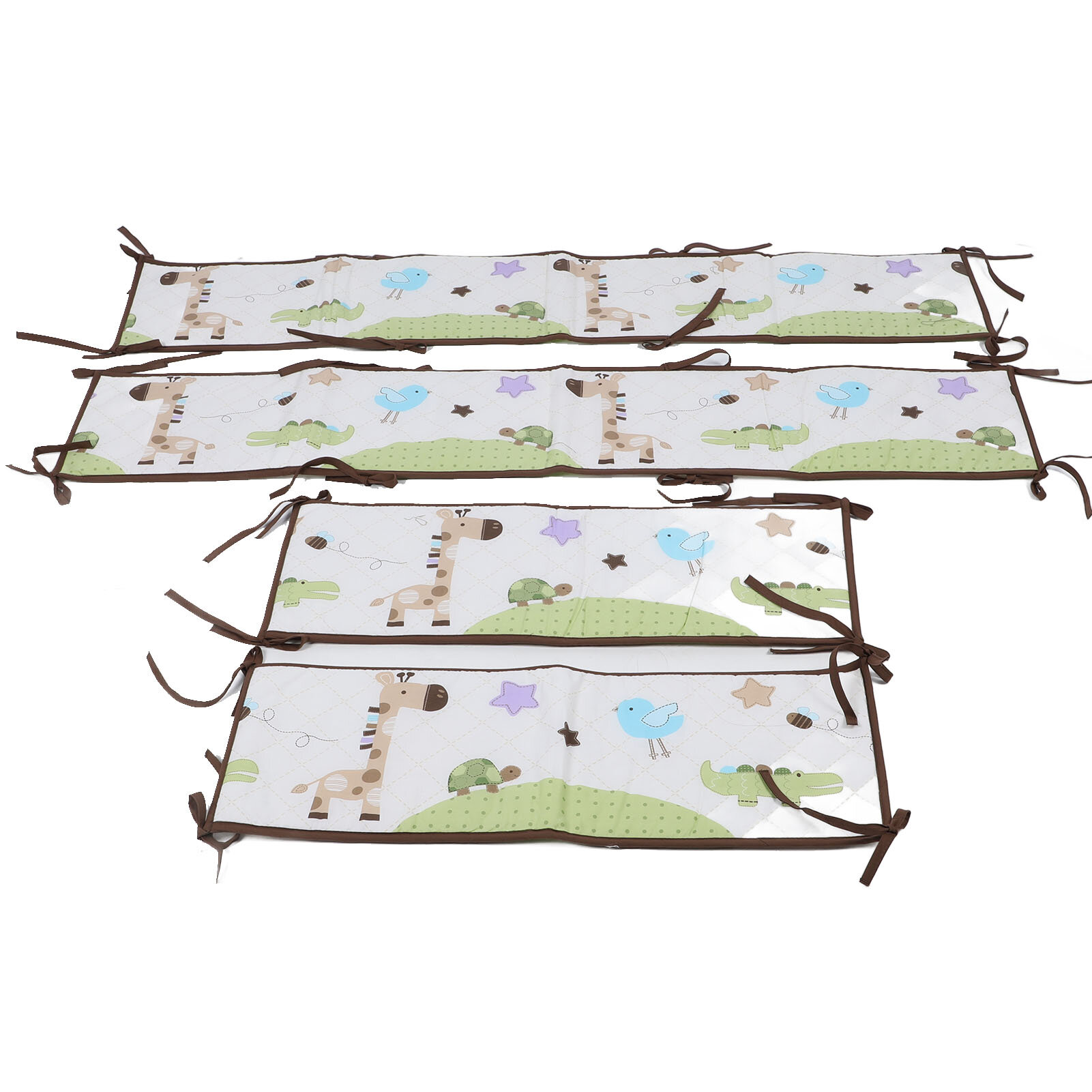 4 шт. бампер для детской кроватки, чистый цвет, дышащая мягкая сетчатая подкладка с принтом, защита головы, детские бортики для кроватки типа B