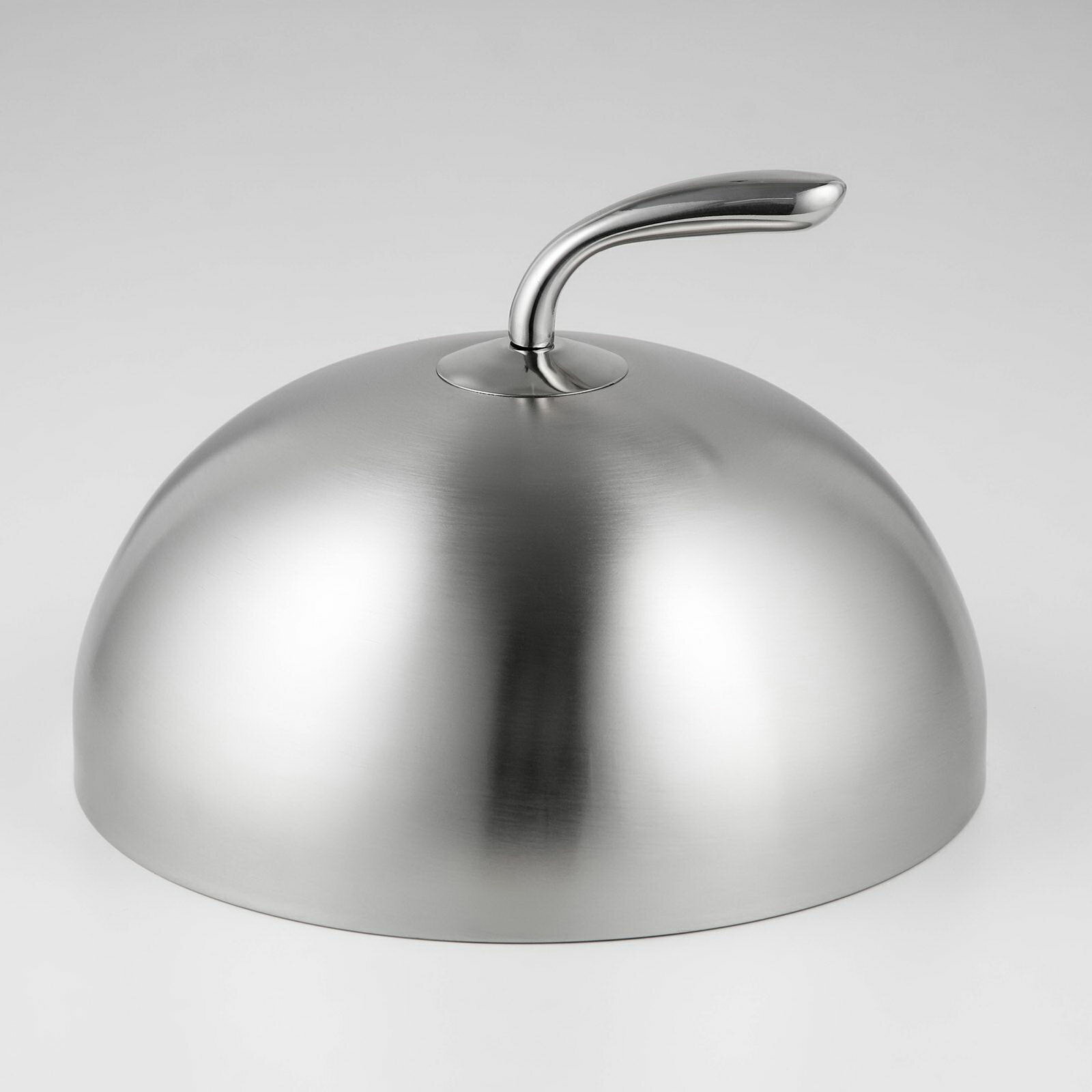 Крышка-Клош, 24x24x13.5 см, круглая, нержавеющая сталь, цвет: серебристый