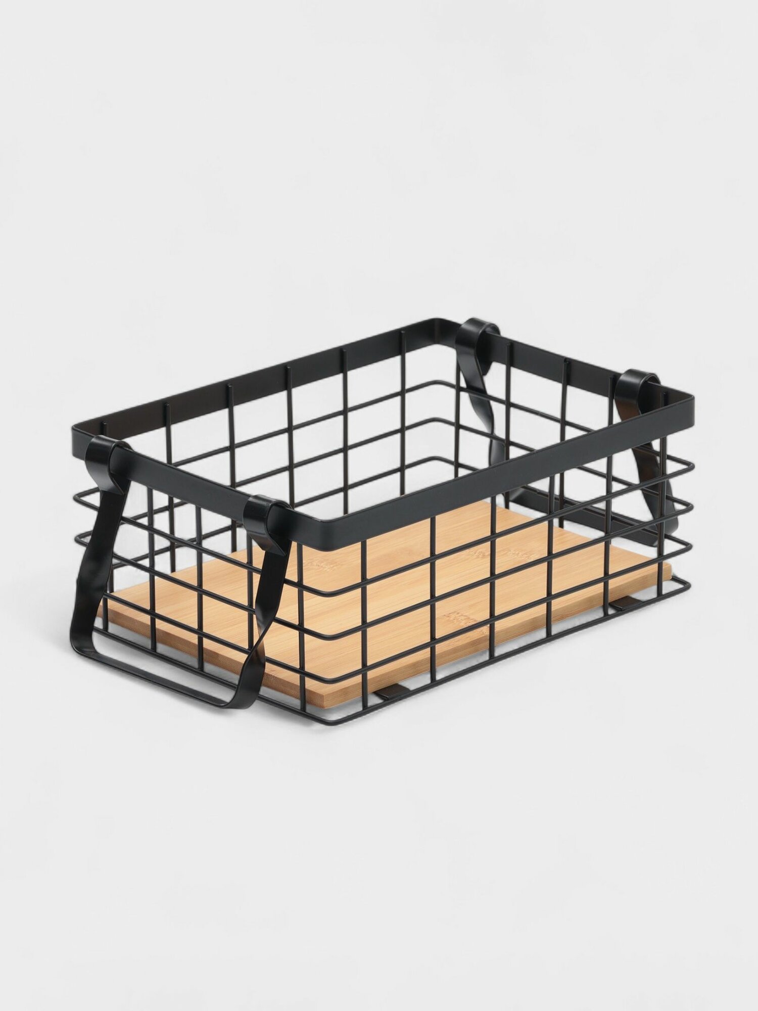 Корзина для хранения универсальная SAVANNA "Эстетика", размер 25х18,3х10 см, цвет чёрный