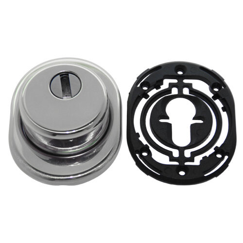 Врезная броненакладка DiSec BD-16-PE-Sferic - Хром (25мм)