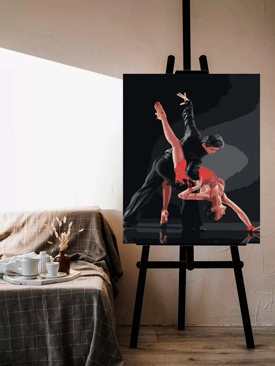 Картина по номерам Парные Бальные Танцы Танго Бачата Сальса