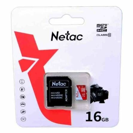 Карта памяти Netac P500 ECO 16 ГБ (NT02P500ECO-016G-R) - microSDHC, Class 10, чтение - 30 Мбайт/сек, запись - 15 Мбайт/сек