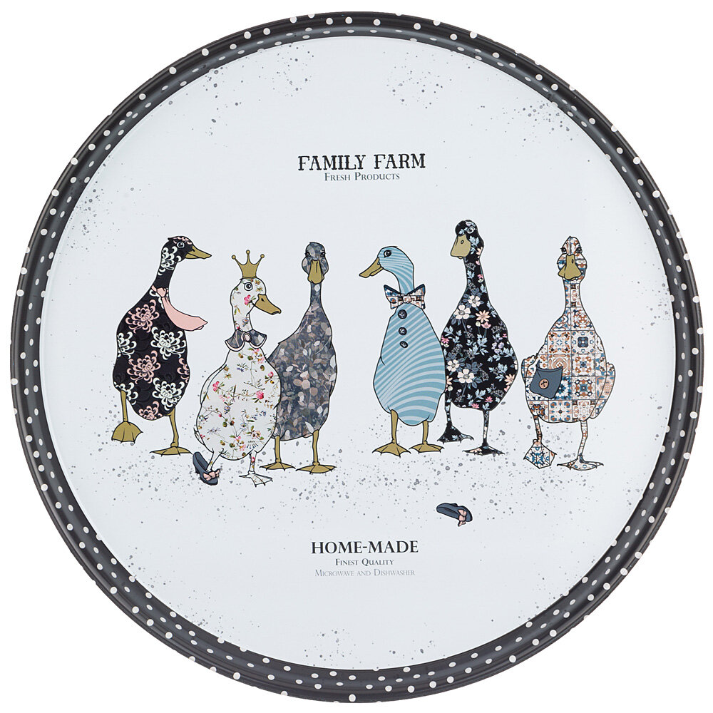 Поднос сервировочный AGNESS FAMILY FARM 33*2,1см сталь окрашенная