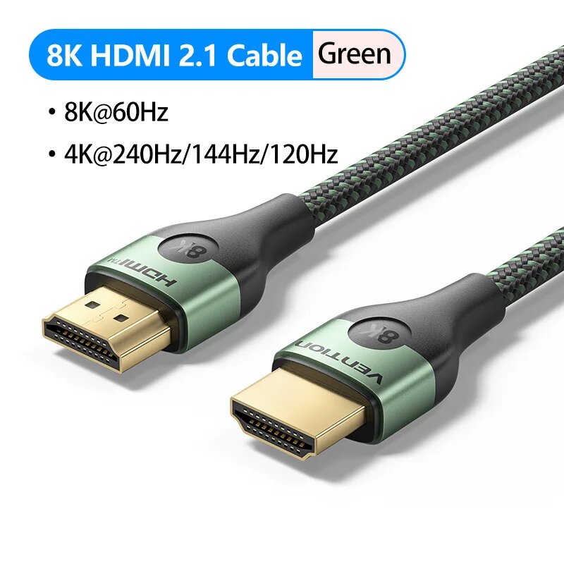 Кабель Vention HDMI 2.1 8K 8K HDMI 2.1 Green, 3 м