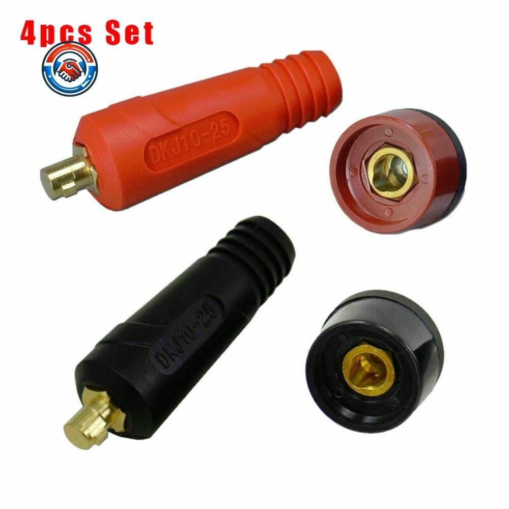 Комплект быстросъёмных разъёмов для сварки TIG DKJ10-25 и DKZ10-25, набор кабельных штекеров и розеток 200А, аксессуар для пайки и сварочных работ