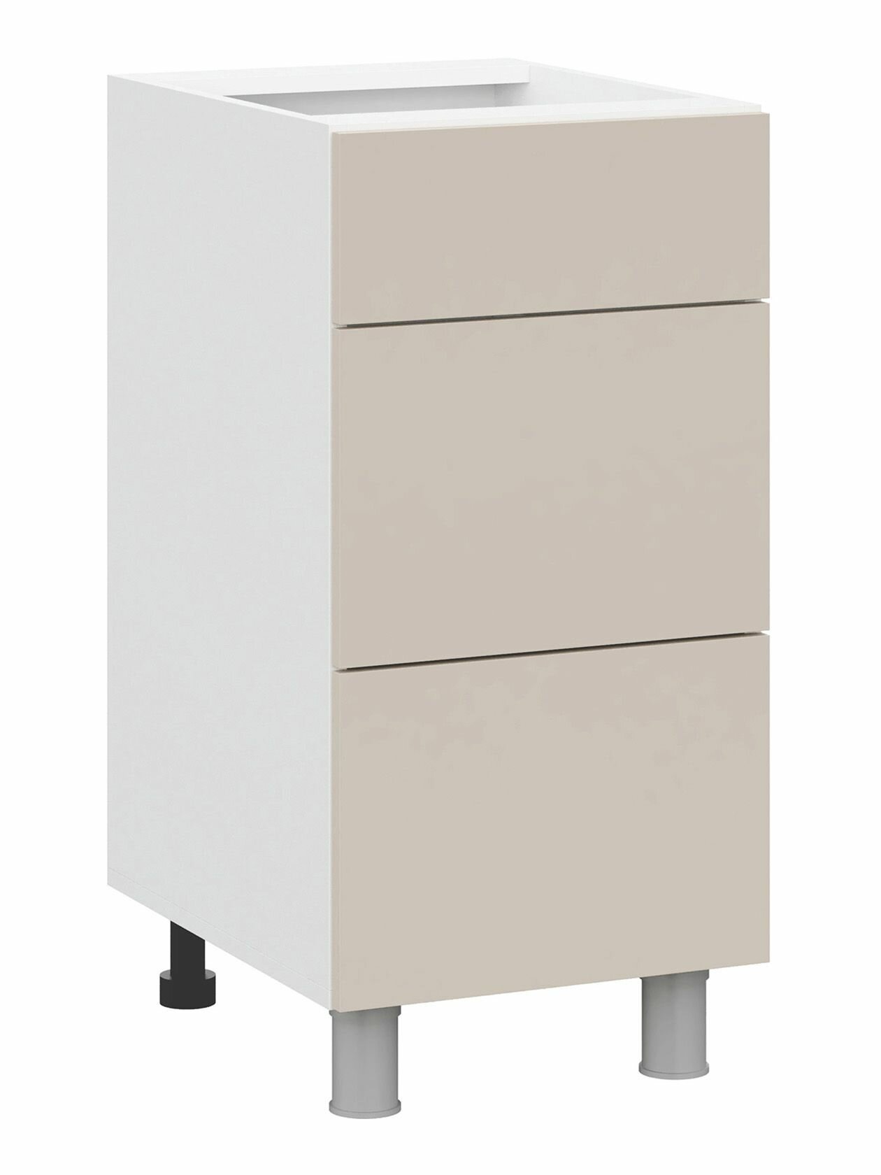 Кухонный модуль напольный, стол Тандем с ящиками, 40х50.6х82.4 см, Белый / Меланж