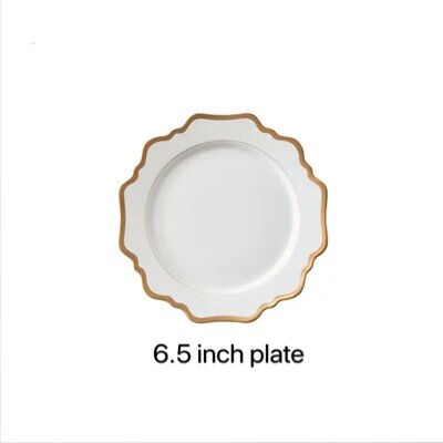 Набор тарелок XINCHEN керамические круглые белые с цветами 6.5 inch