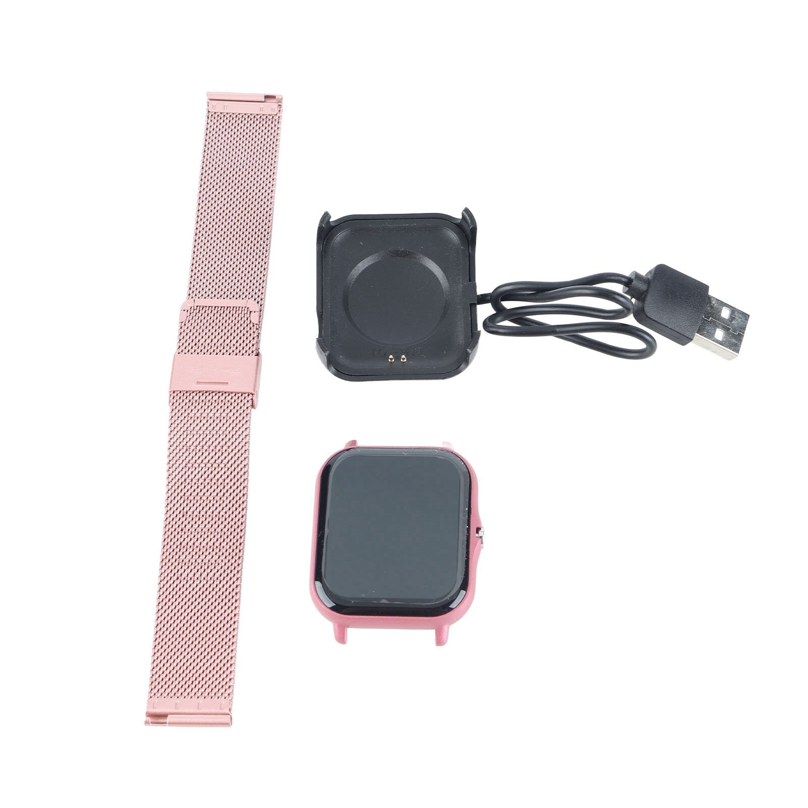 Smart Sports Watch 1,69 дюйма полного сенсорного экрана 12 спортивных режимов IP68 Водонепроницаемые мужчины Women Bluetooth Fitness Watch для Android Pink