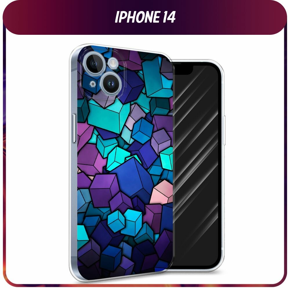 Силиконовый чехол на Apple iPhone 14 / Айфон 14 с принтом Геометрия 5