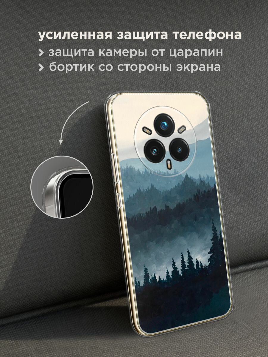 Чехол на Realme 14 Pro+ / Реалми 14 Про+ с принтом "Туманные горы" — фото 1