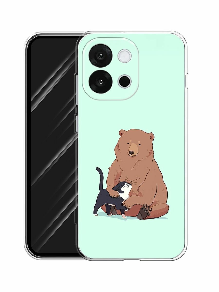 Чехол на OnePlus 13T / Ван Плас 13Т с принтом "Медведь и кошка дружба" — фото 1