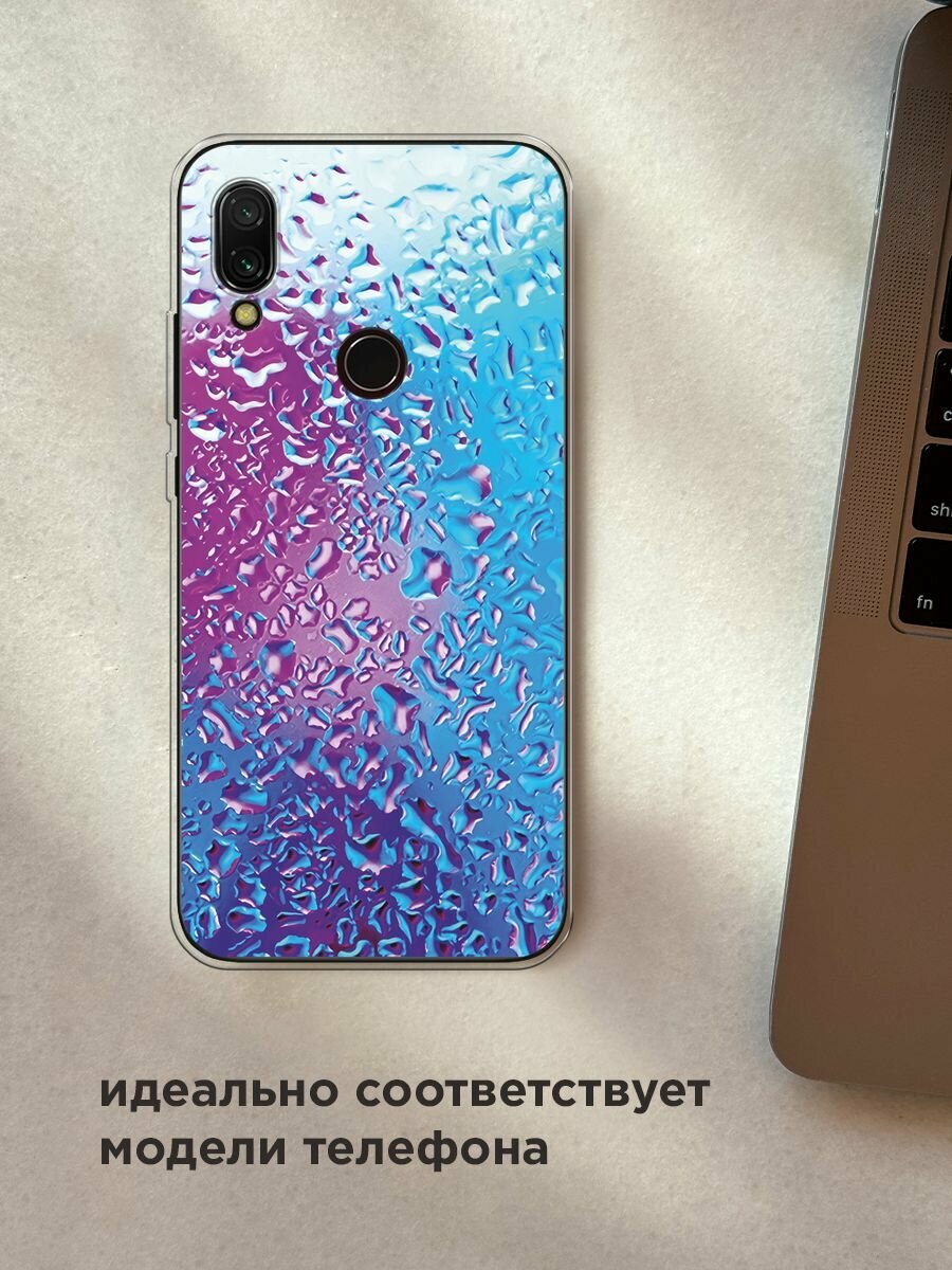 Чехол на Xiaomi Redmi 7 / Сяоми Редми 7 с принтом "Капли на стекле" — фото 1