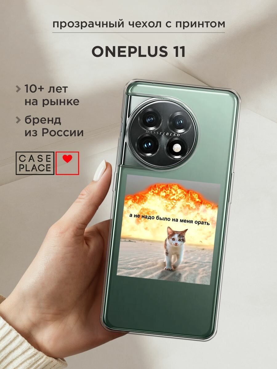 Чехол на OnePlus 11 / Ван Плас 11 с принтом "Не надо было орать", прозрачный