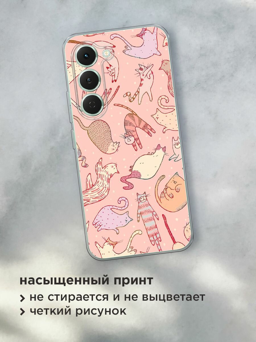 Чехол на Tecno Spark 40 Pro / Текно Спарк 40 Про с принтом "Розовое счастье" — фото 1