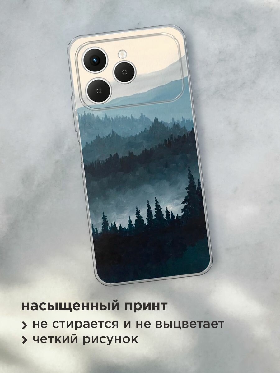 Чехол на Tecno Spark 40 / Текно Спарк 40 с принтом "Туманные горы" — фото 1