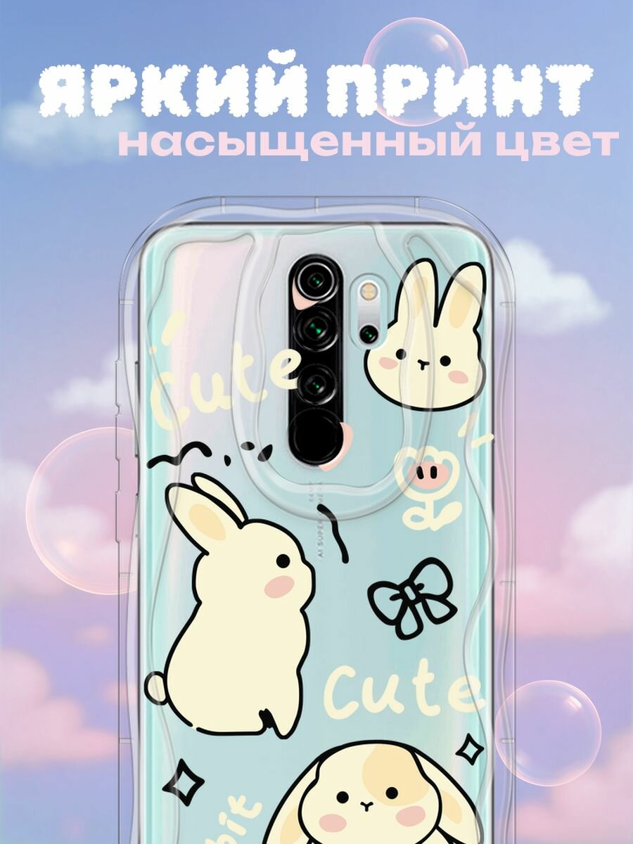 Чехол на Xiaomi Redmi Note 8 Pro / Редми Нот 8 Про с принтом "Милый кролик" — фото 1