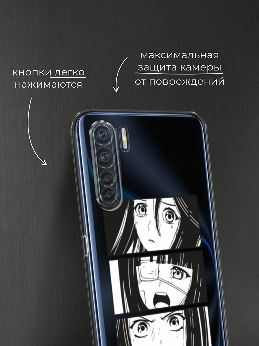 Чехол на Oppo A91/Reno 3 / Оппо A91/Рено 3 с принтом "Tokyo girls", прозрачный — фото 1
