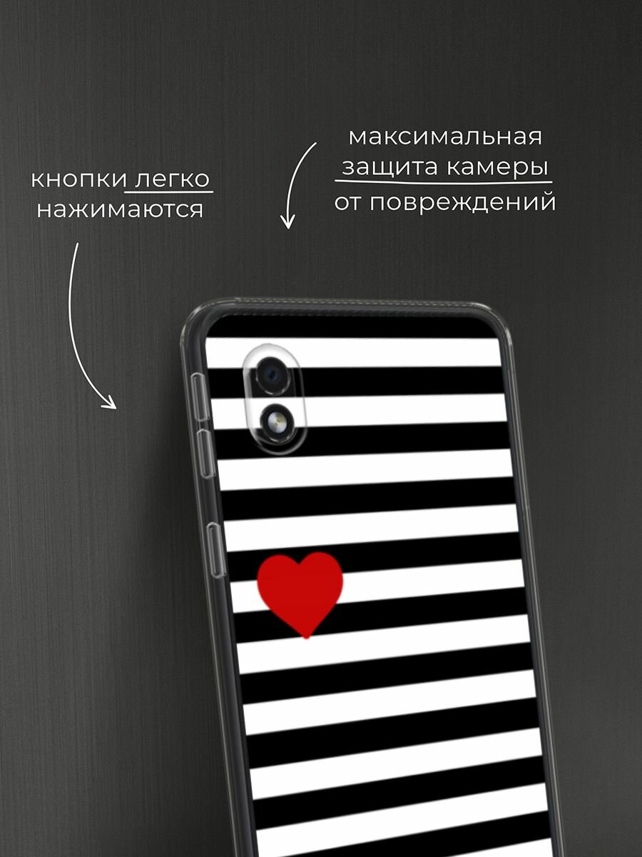 Чехол на Samsung Galaxy A01 Core / Самсунг Галакси А01 Core с принтом "Красное сердце" — фото 1