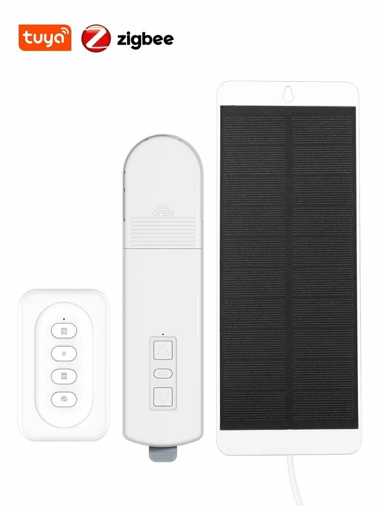 KNOW EASY-Умный Zigbee мотор жалюзи Tuya. Голосовые функции помощник Alice и настройки таймера. С пульт дистанционного управления с магнитной основой.