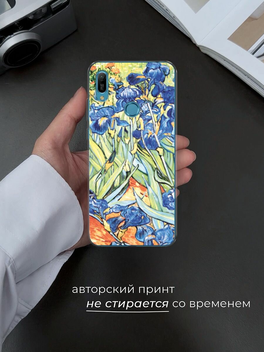 Чехол на Honor 8A/8A Pro/Huawei Y6s/Y6 2019 / Хонор 8А с принтом "Ирисы Ван Гог" — фото 1