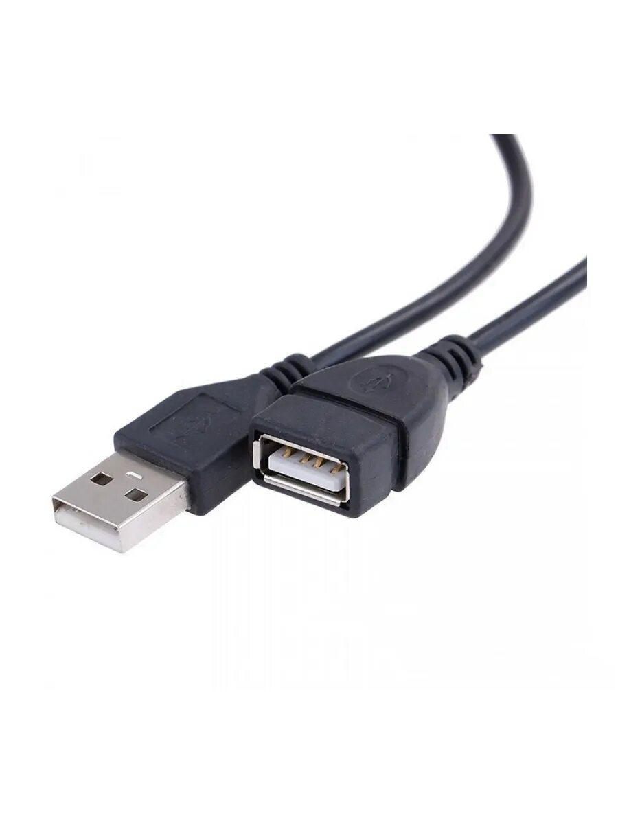 Переходник USB 2.0 (male) на USB 2.0 (female), с передачей данных, 30 см