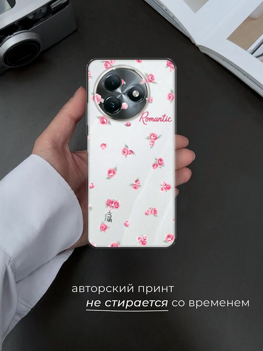 Чехол на Itel S24 / Ител S24 с принтом "Romantic 2", прозрачный — фото 1