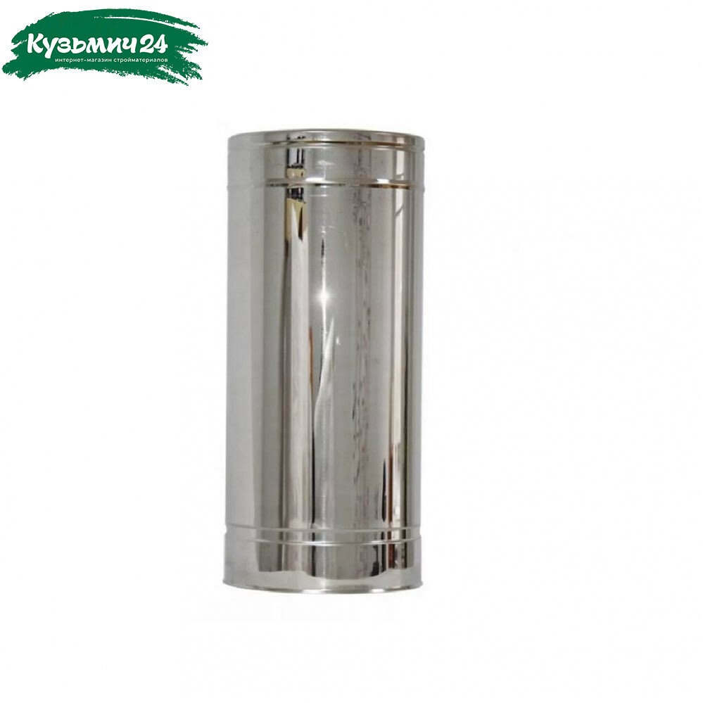 Труба для дымохода Феникс d 200 мм, нержавеющая сталь 0.5 мм, длина 0.25 м, 1 шт.