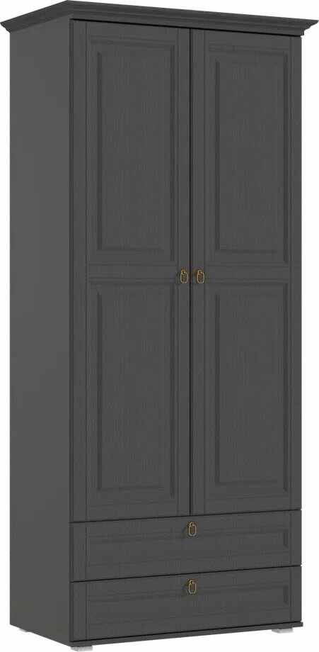 Шкаф Престиж-1 бельевой 900х2150х528 (Графит/Графит структурный) МИФ