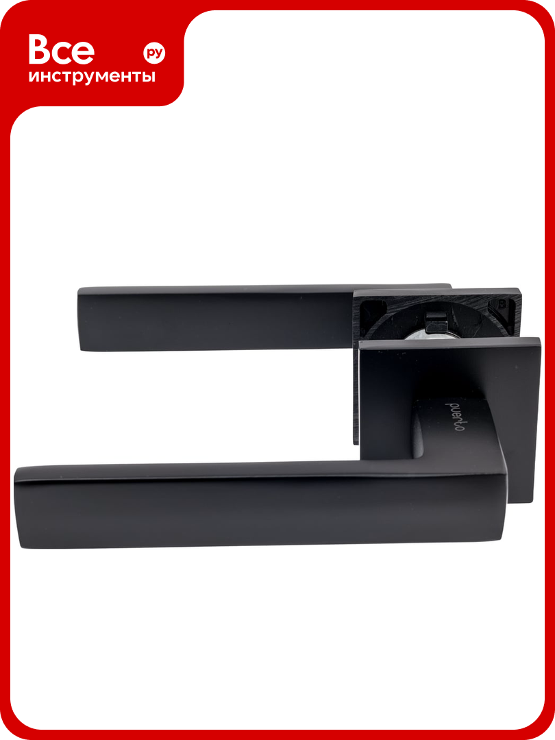 Дверная ручка PUERTO Куббаито, серия SLIM, черный INAL 541-03 slim B