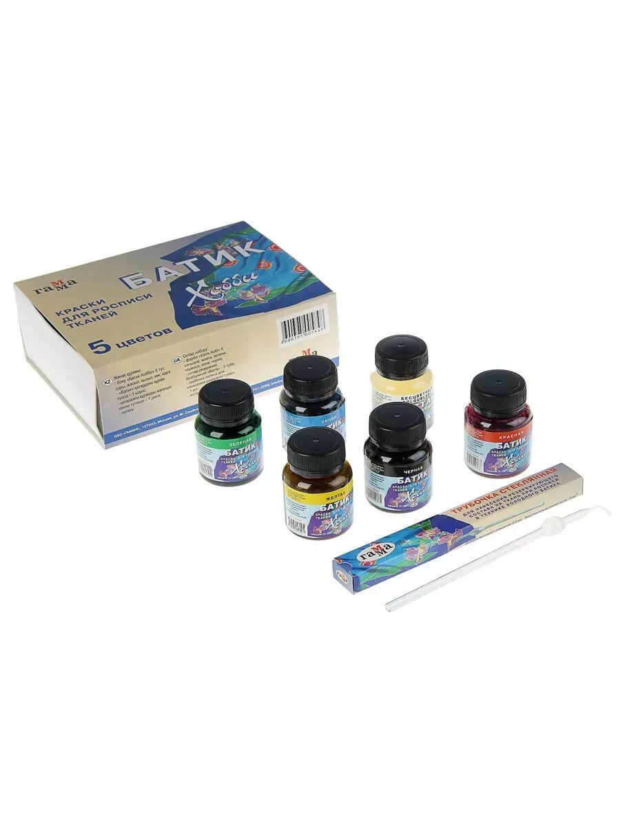 Краска по ткани Батик-хобби, набор 5 цветов