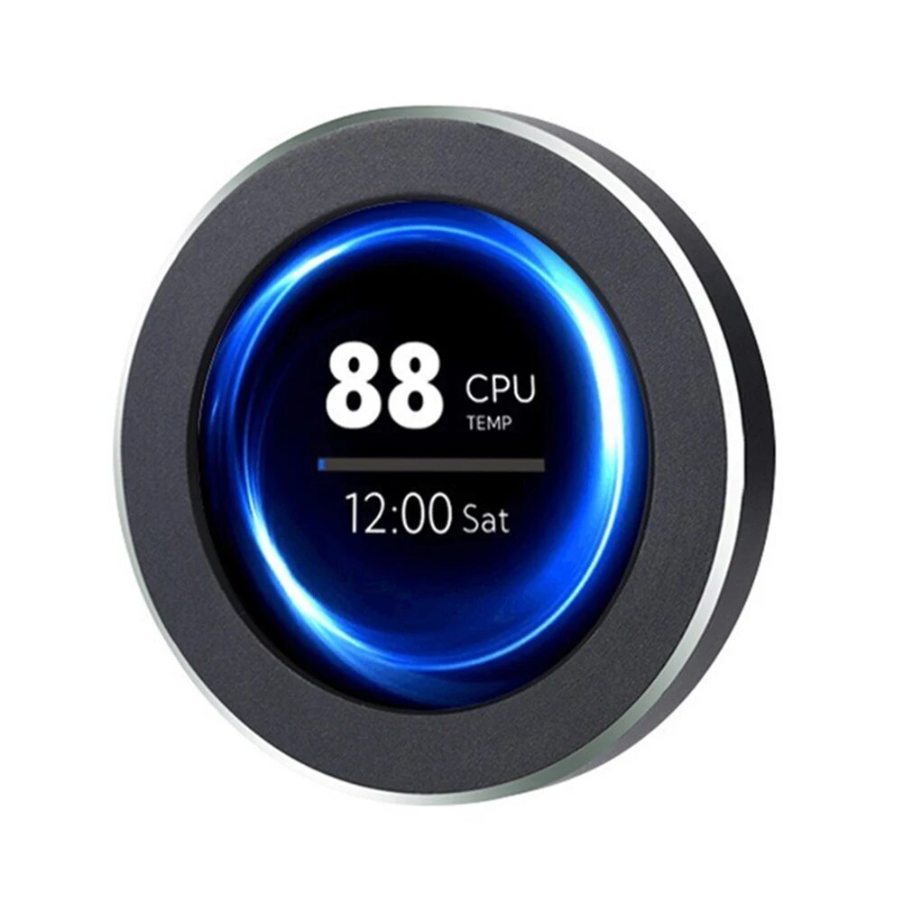 Shunmaii 6.4" Круглый ЖК-монитор с водяным охлаждением Black 2.8Inch