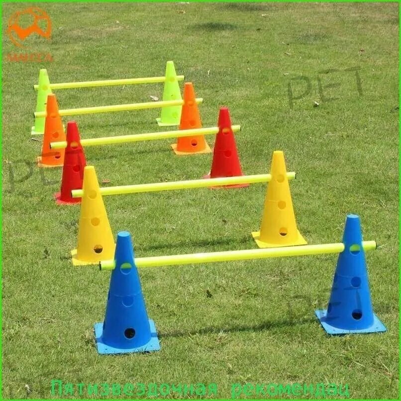 Набор препятствий для аджилити Dog Activity, Trixie (6 конусов 32см, 3 перекладины 100см)