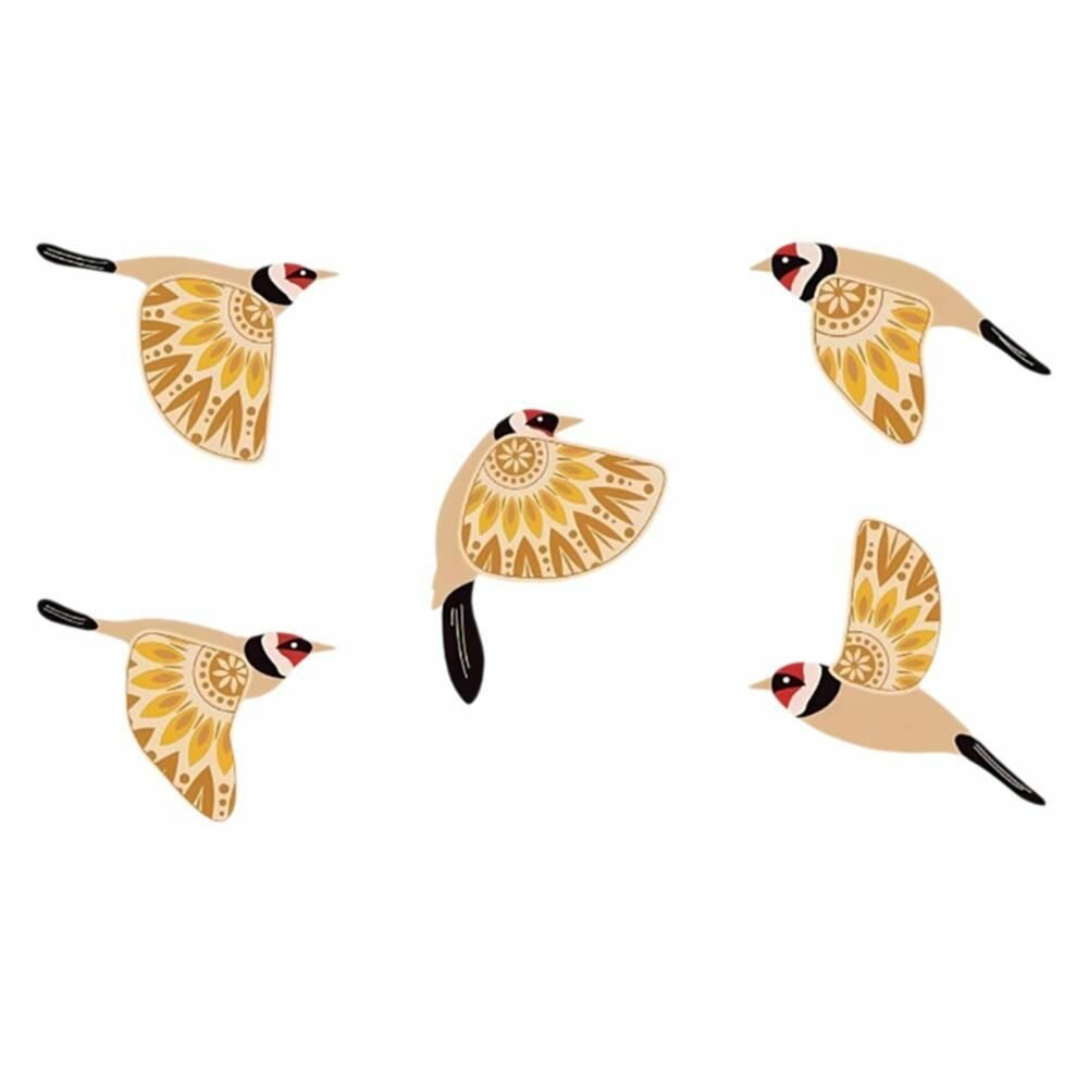 5 шт. Настенный декор в виде черной деревянной птицы/Деревенский декор в стиле народного искусства для indoo