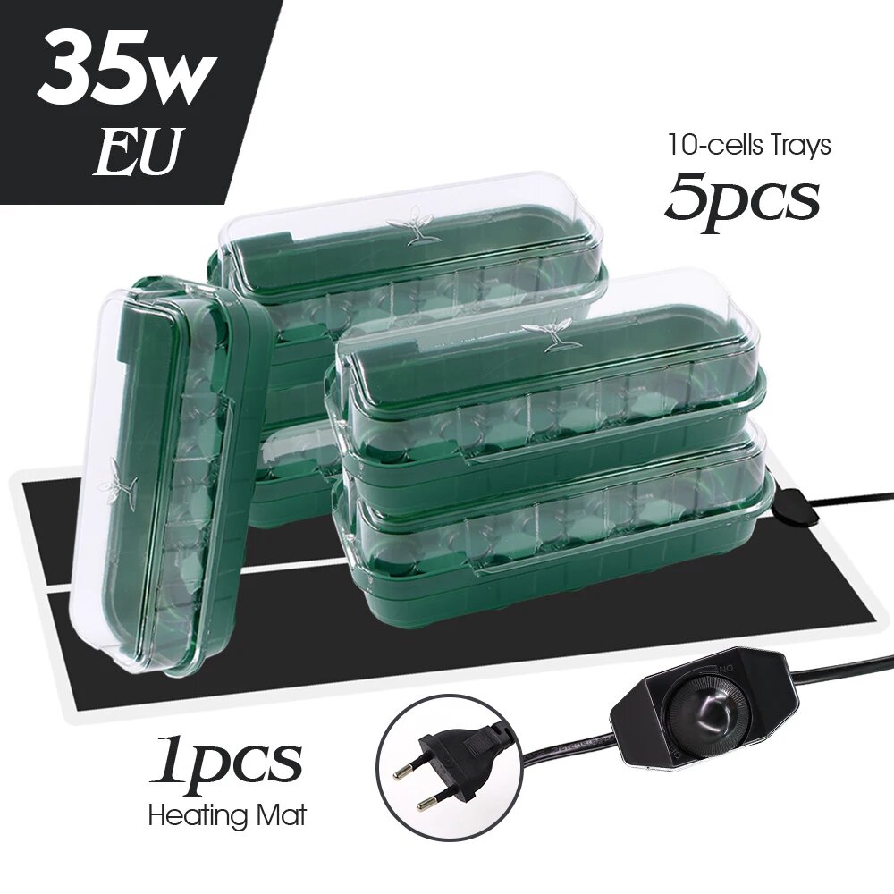 Теплый коврик для рассады 14/35 Вт Изумрудный, 35W EU Plug-Green