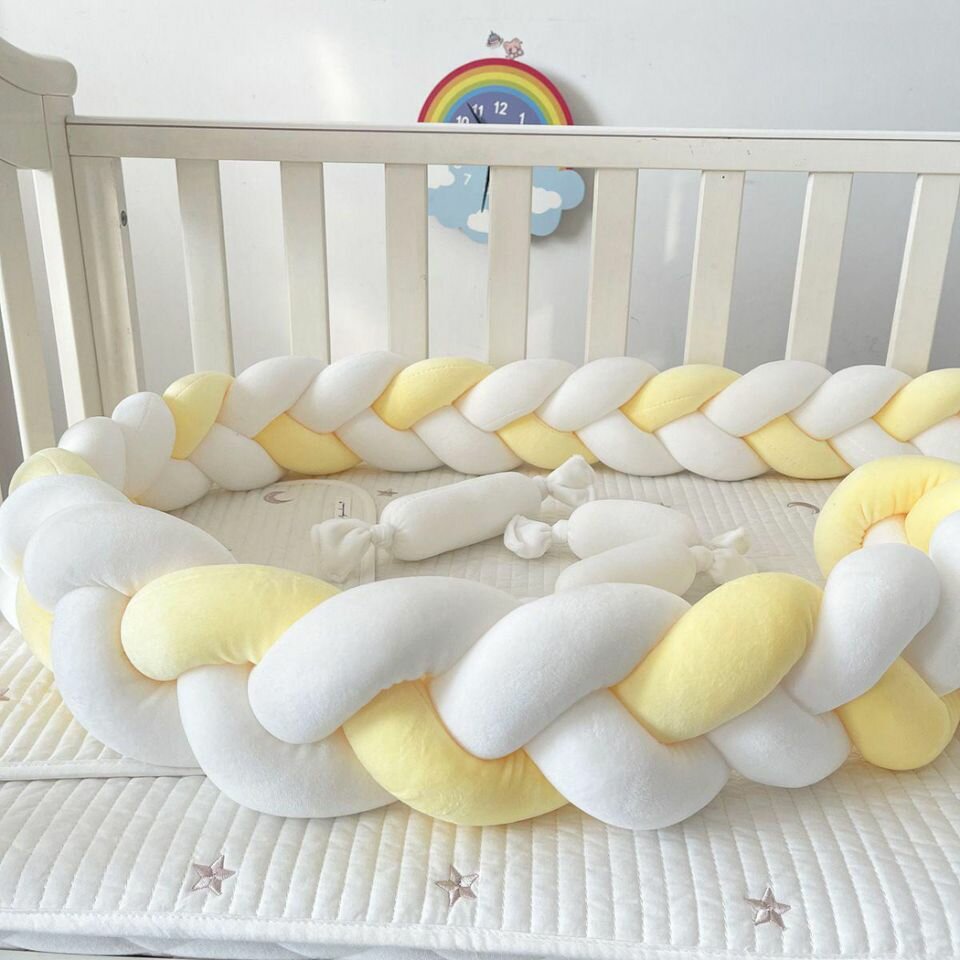 Бортики в кроватку для новорожденных Бортик Косичка В Кроватку 240x10CM