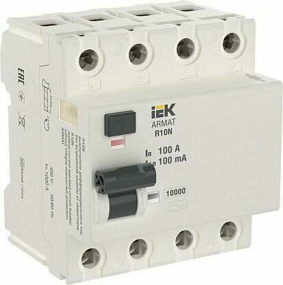 УЗО R10N 4Р 40А 100мА тип АС Armat IEK