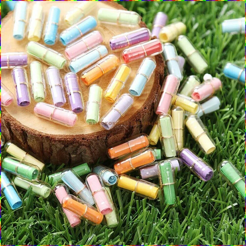 50 шт. романтических капсул со свитками для записок идеальный подарок для признаний и пожеланий (подходит для капсул желаний)