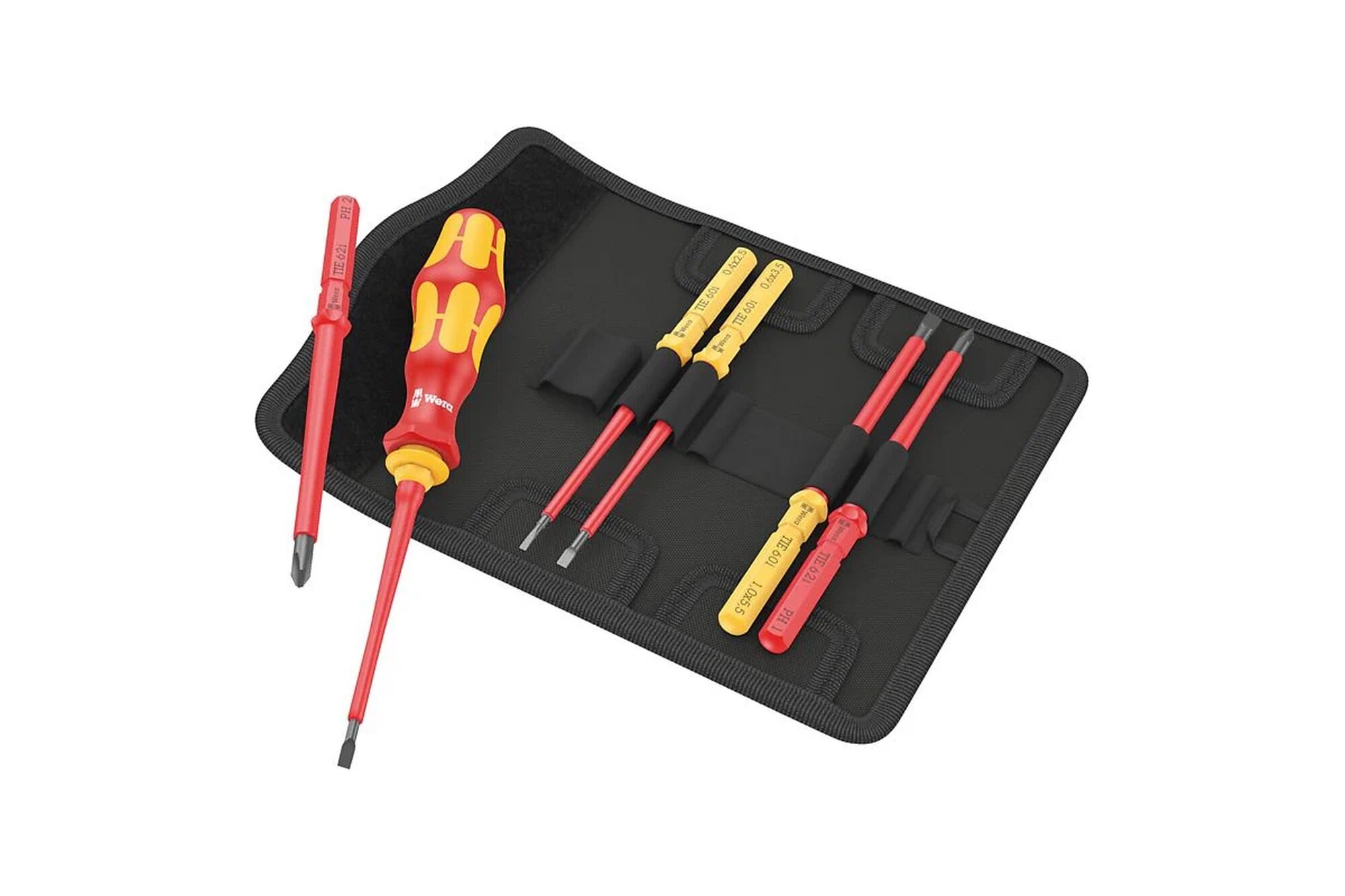 Набор насадок с отвёрткой-битодержателем, 7 пр. Kraftform Kompakt VDE 7 Universal 1 Tool Finder WERA WE-006600