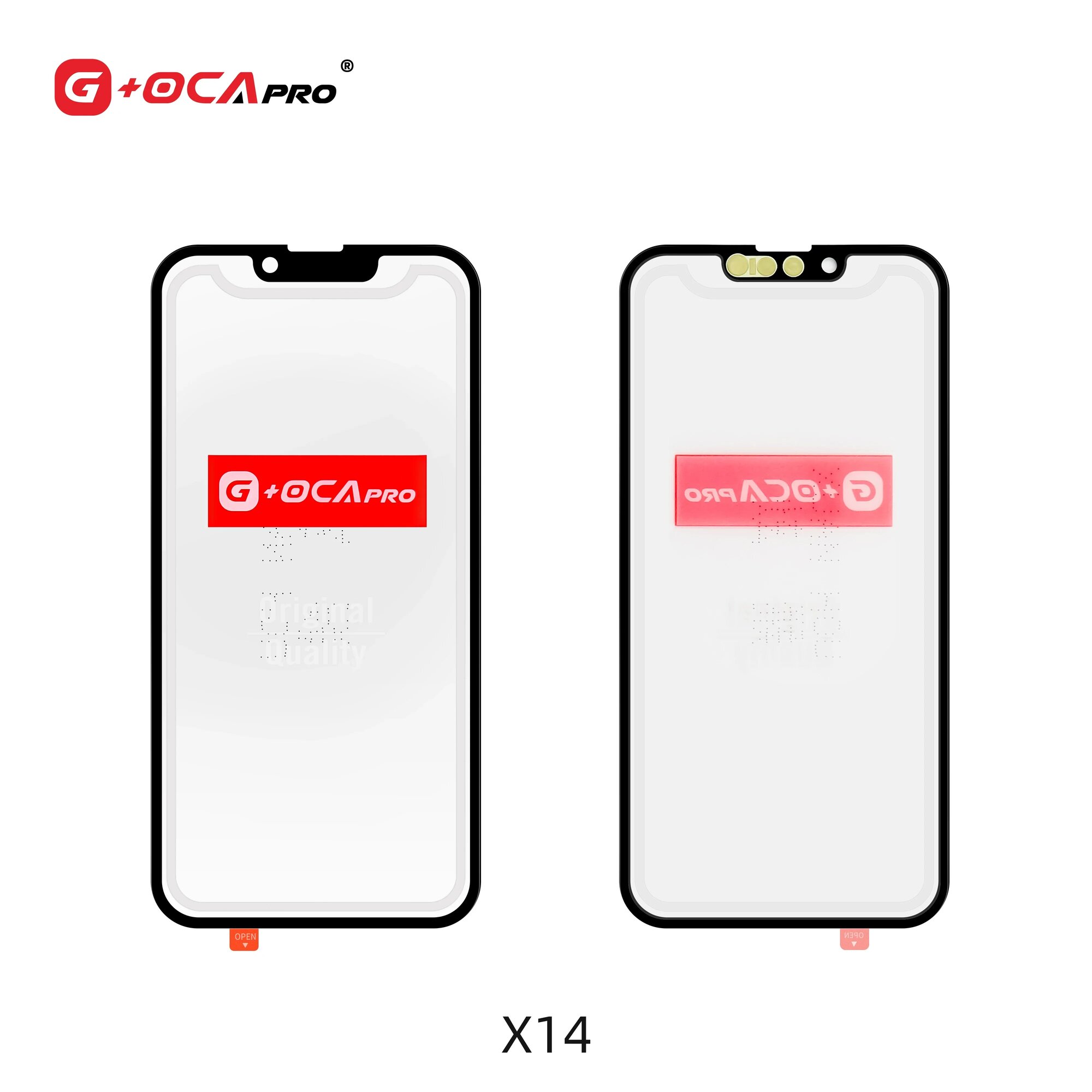 G+OCA PRO 2в1 Оригинальное отверстие 1:1 Стекло+xuanhou OCA с IPhone X XR 11 12 13 Mini 14 15 16 PLUS Pro Maxparts замена