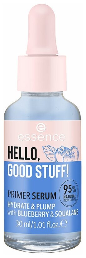 Сыворотка-праймер для лица ESSENCE HELLO, GOOD STUFF! увлажняющая primer serum hydrate & plump 30 мл