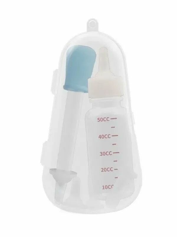 Бутылочка для вскармливания щенков, котят и других детенышей животных, 50 мл с 4 сменными сосками