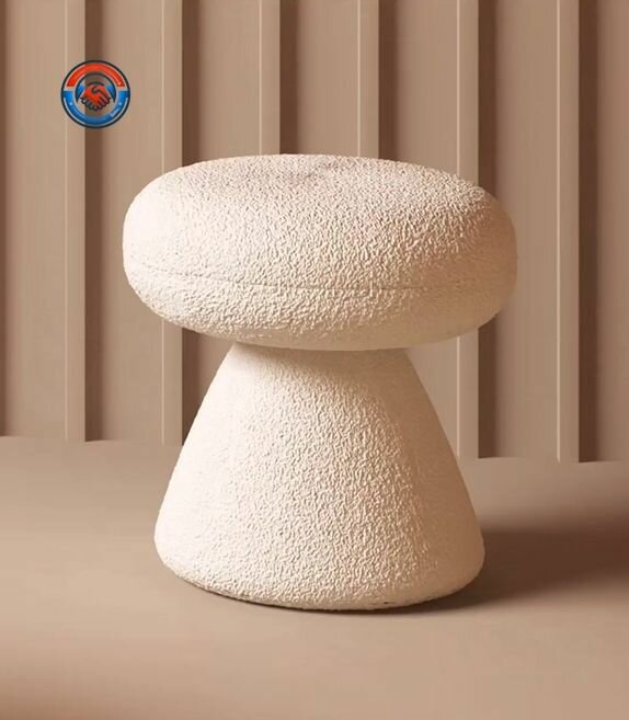 Круглый скандинавский табурет из шерстяной петли, 60 см и 120 см, мягкий пуф для гостиной и спальни, стильный дизайнерский подголовник для ног, уютный аксессуар в нейтральных тонах