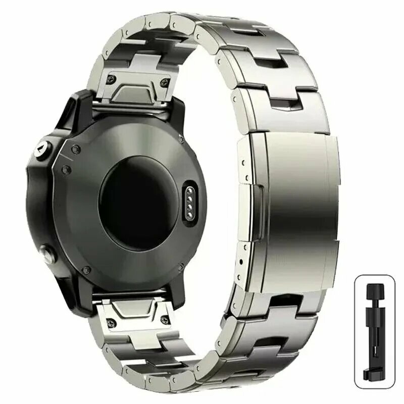 26 мм Титан браслет для Garmin Enduro 3 2 / tactix 8 / fenix 8 51 мм 7X 5X Pro Титановый сплав Ремешок для часов tactix 8 7 Pro / instinct 3 2X / Descent mk1 mk2 mk3 Роскошная Ремень